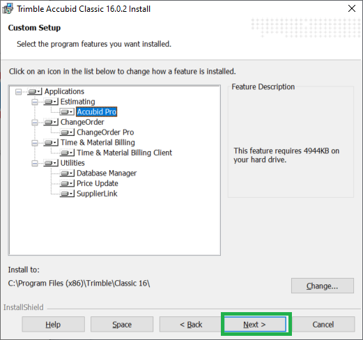 Accubid Classic - Installation for Accubid Pro / Changeorder / Time and ...