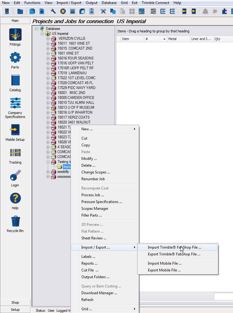ABSM - Export AutoBid Sheet Metal to Trimble®FabShop