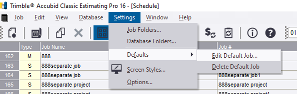 Accubid Classic – How to edit/modify / locate default jobs in Accubid ...