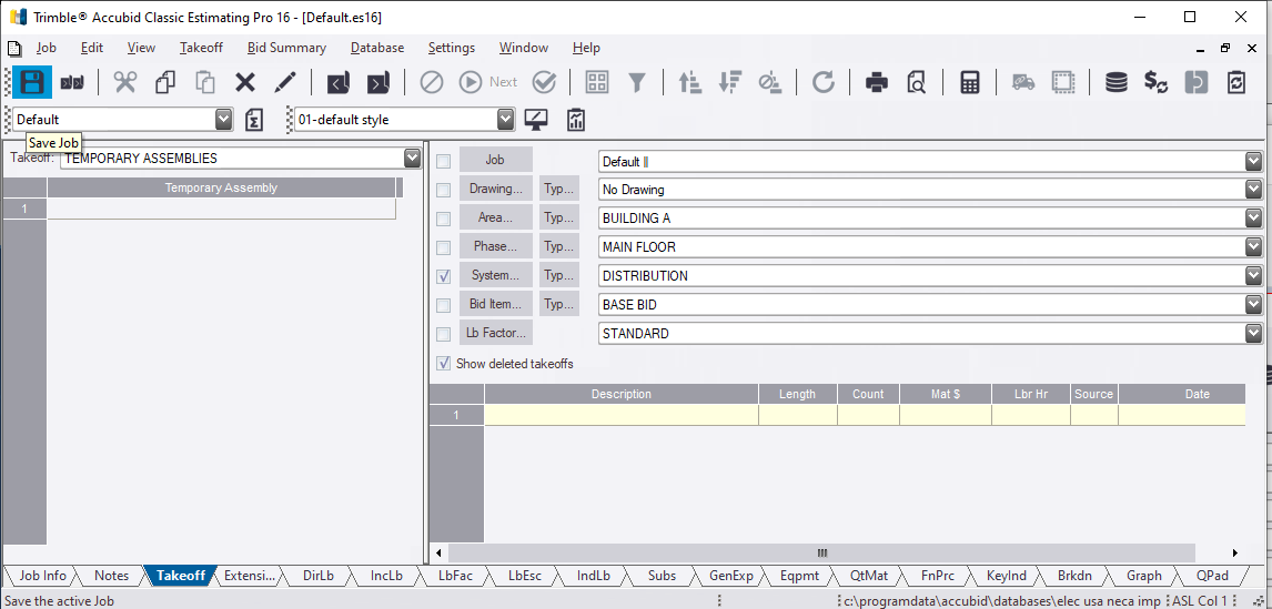 Accubid Classic – How to edit/modify / locate default jobs in Accubid ...