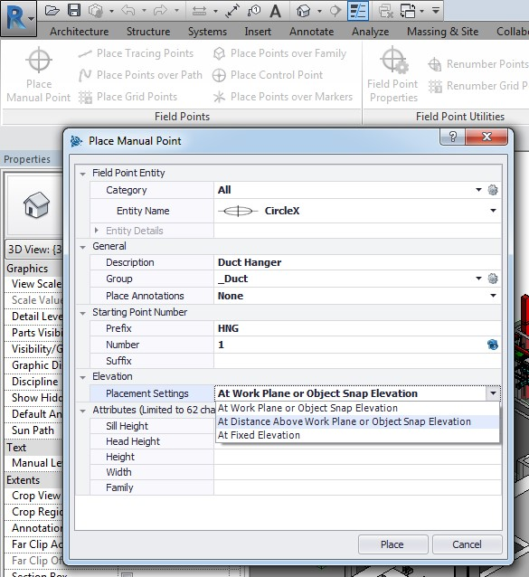 How to add Trimble field points in Revit.