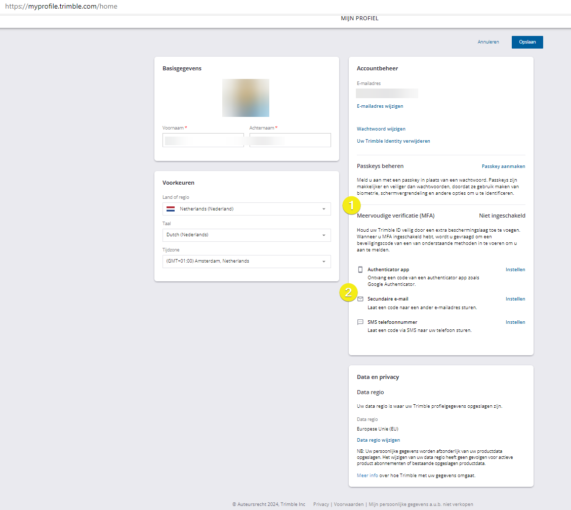 Multi Factor Authentication Trimble ID