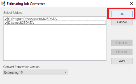 Accubid Classic - How to Convert Job Files for Accubid Pro / Change ...