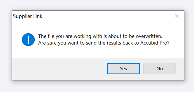 Accubid Classic - Setting up supplier link