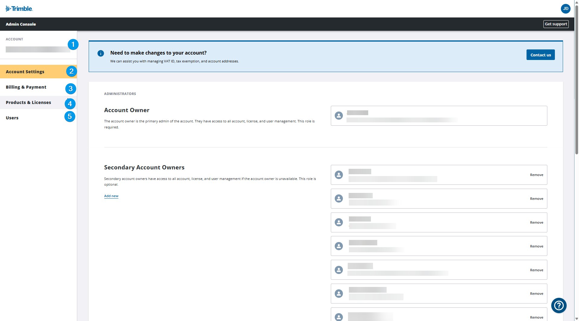 Accounts-Trimble-portal
