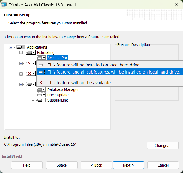 Accubid Classic - Installation for Accubid Pro / Changeorder / Time and ...