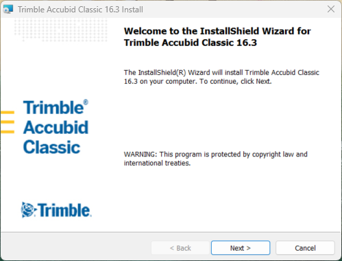 Accubid Classic - Installation for Accubid Pro / Changeorder / Time and ...