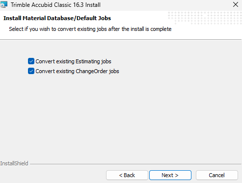 Accubid Classic - Installation for Accubid Pro / Changeorder / Time and ...